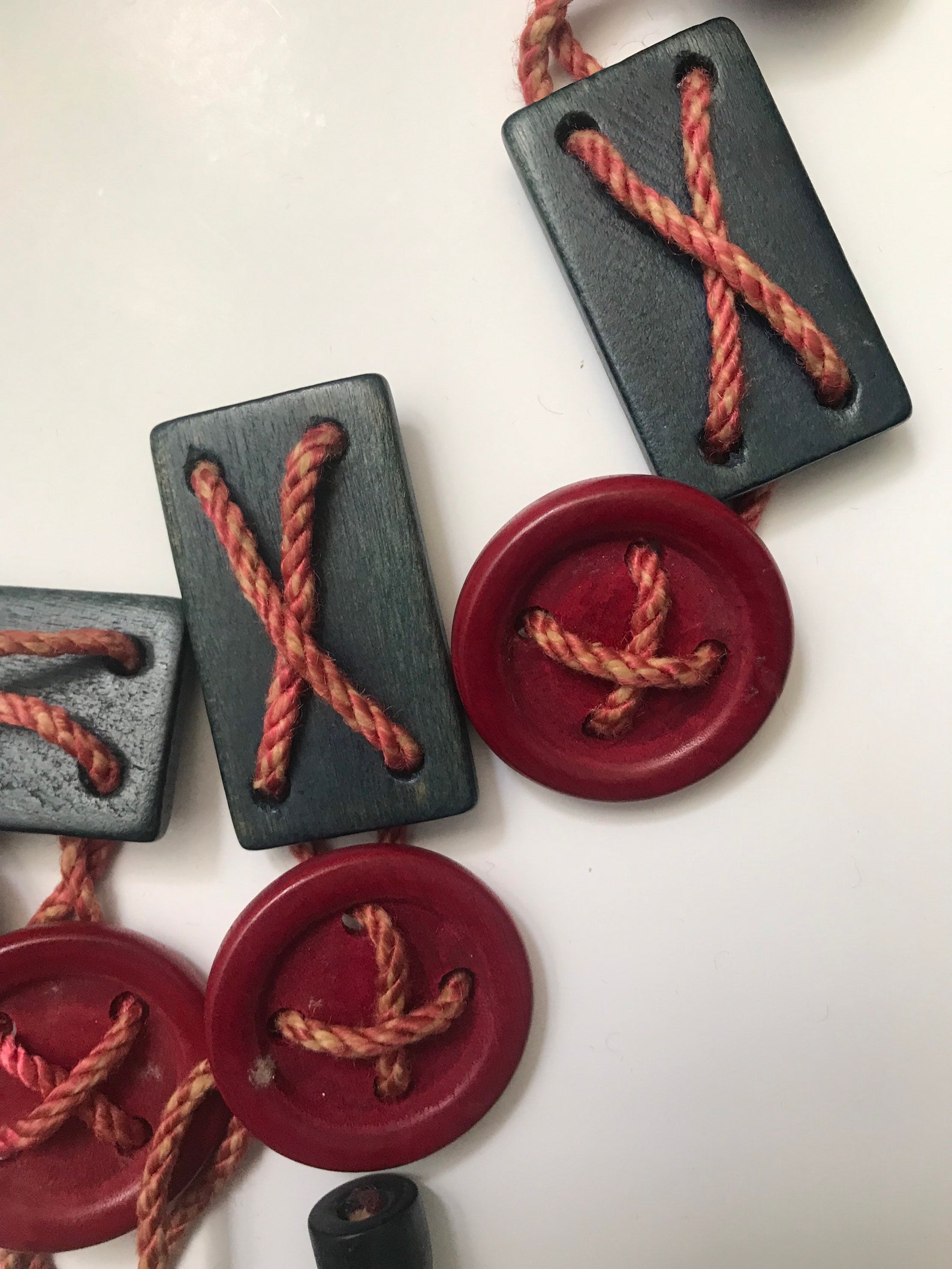 Vintage 1970s Early 80s Blue and Red Oversized Buttons Belt - Etsy