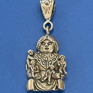 Native American Storyteller Pendant Stamped Sterling Silver Liberty - Etsy