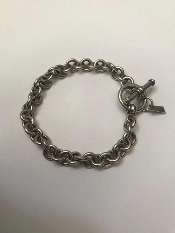 Vintage Mex 925 Silver Chain Bracelet - Etsy