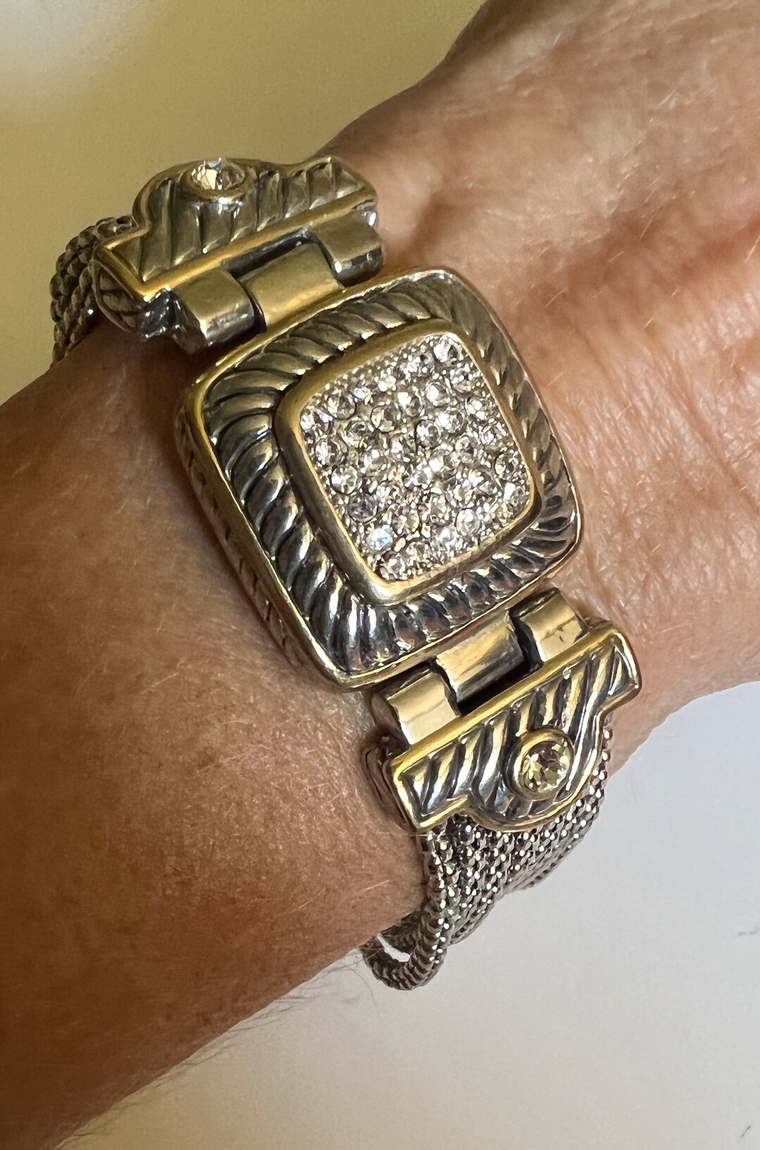 Vintage MX Signature Collection Silver and Gold Tone Bracelet - Etsy