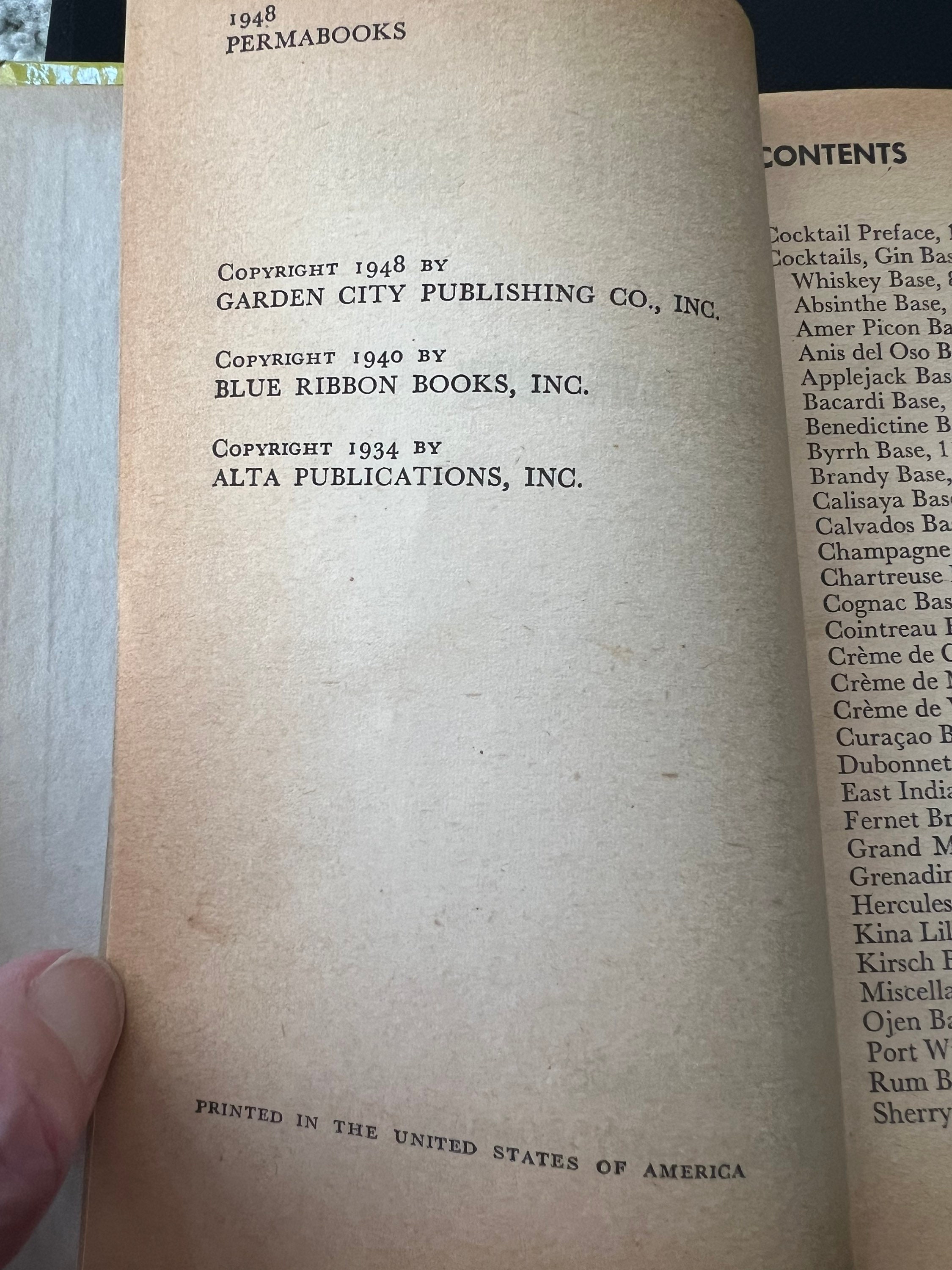 1940s the Standard Bartenders Guide by Patrick Gavin Duffy - Etsy