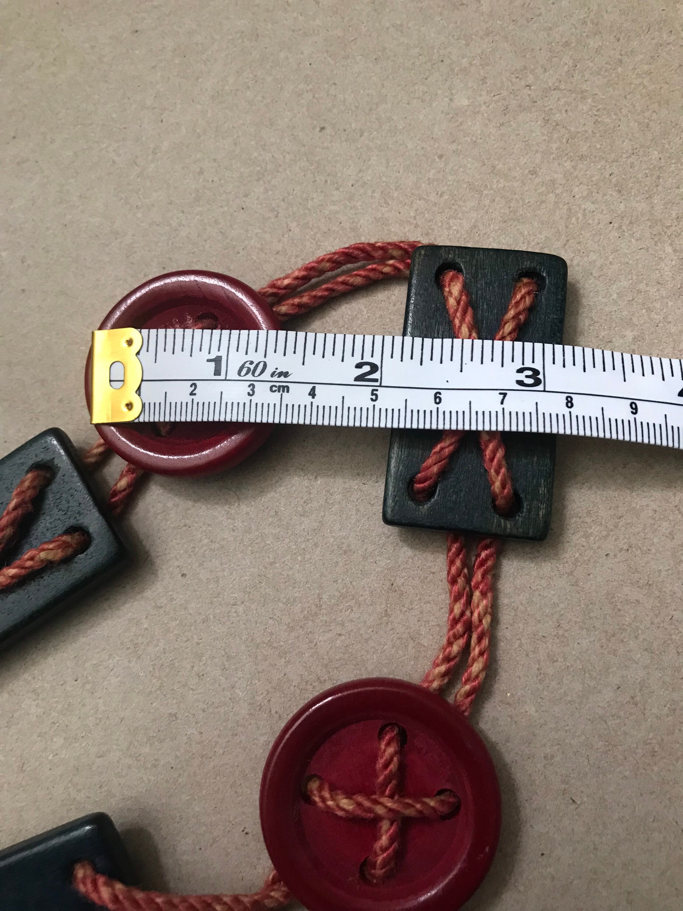 Vintage 1970s Early 80s Blue and Red Oversized Buttons Belt - Etsy