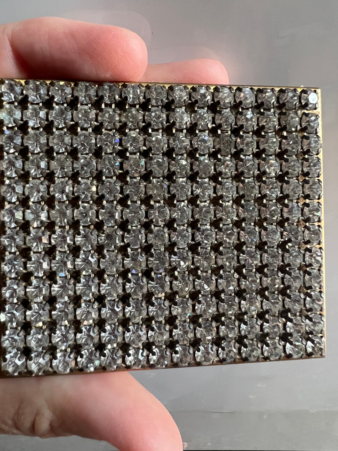 Vintage 1950s Trickettes by Wiesner Rhinestone Powder Compact Purse ...