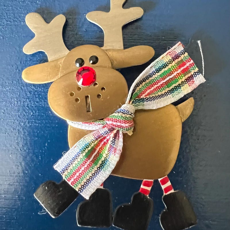 Vintage Rudolph Pin - Etsy
