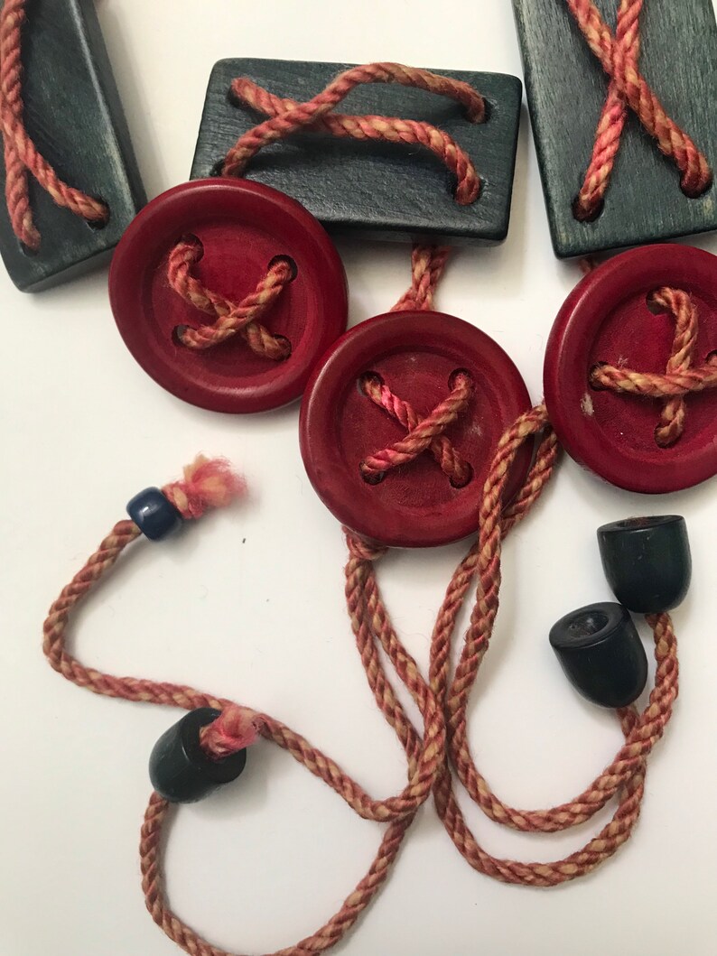 Vintage 1970s Early 80s Blue and Red Oversized Buttons Belt - Etsy