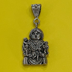 Native American Storyteller Pendant Stamped Sterling Silver Liberty - Etsy