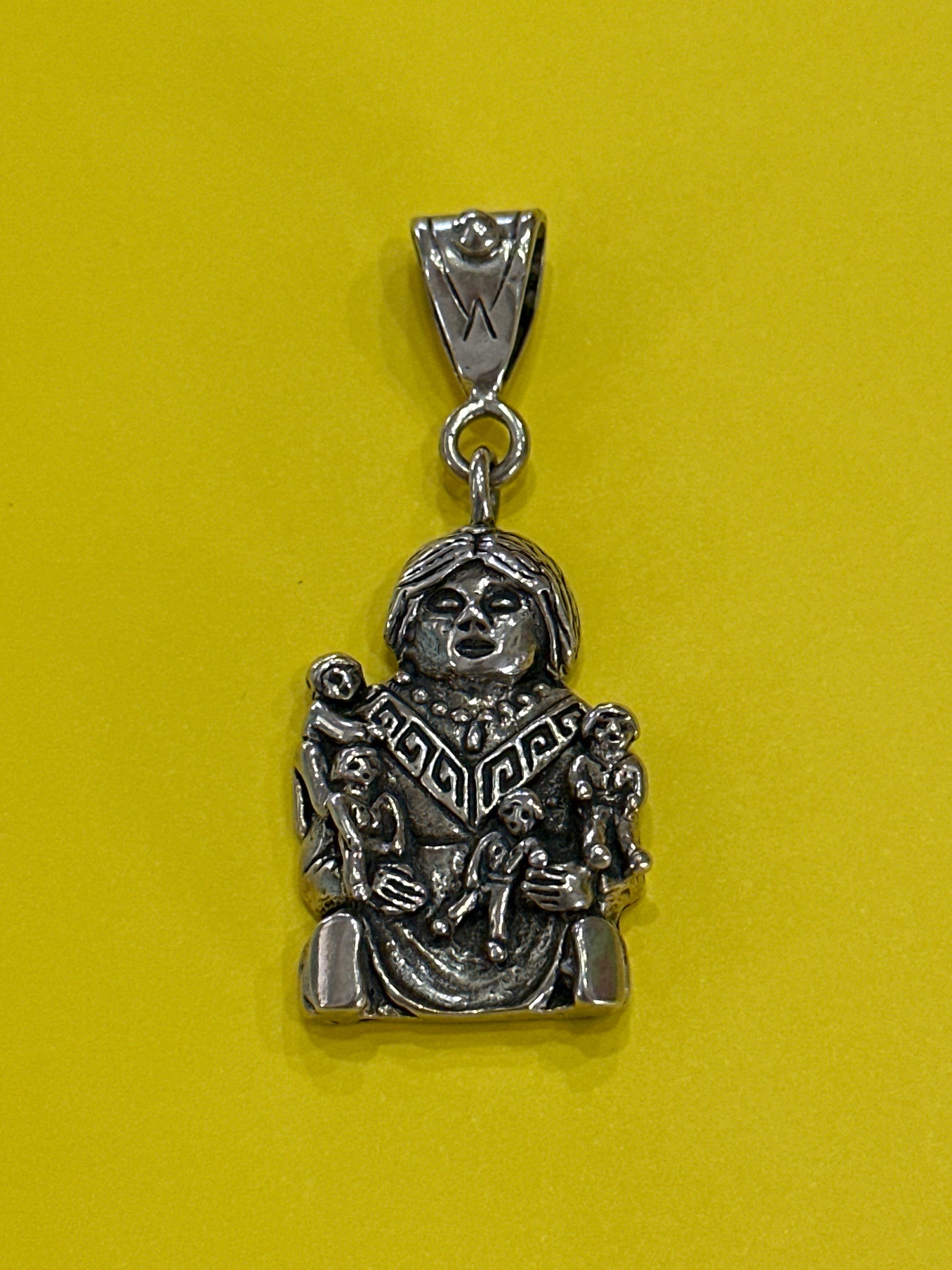 Native American Storyteller Pendant Stamped Sterling Silver Liberty - Etsy