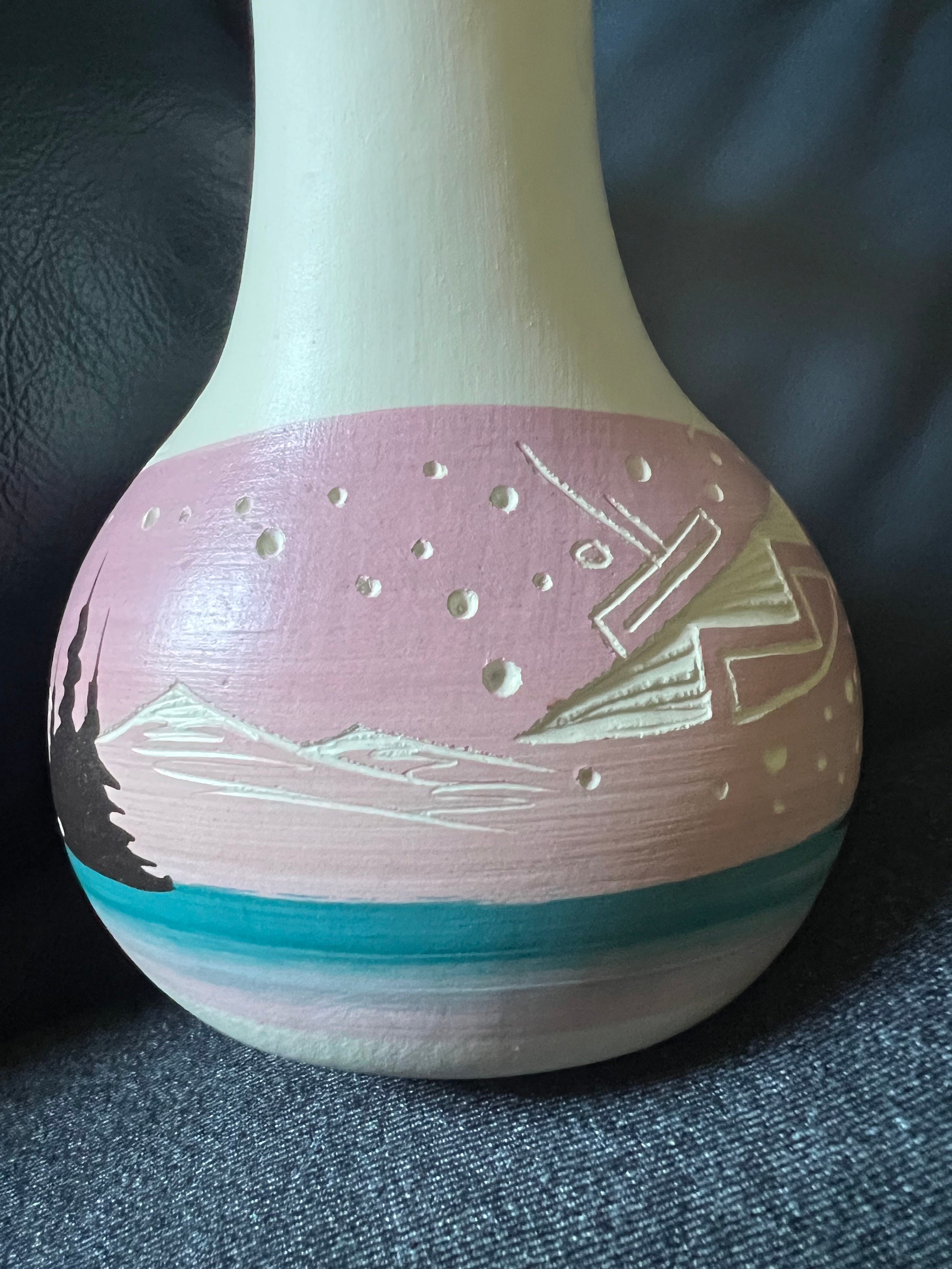 Hozoni Hand Painted Wedding Vase Pottery by Native American - Etsy