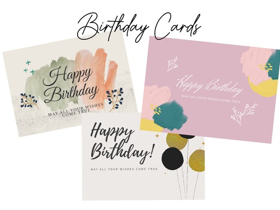 PRINTABLE Birthday Cards | Etsy