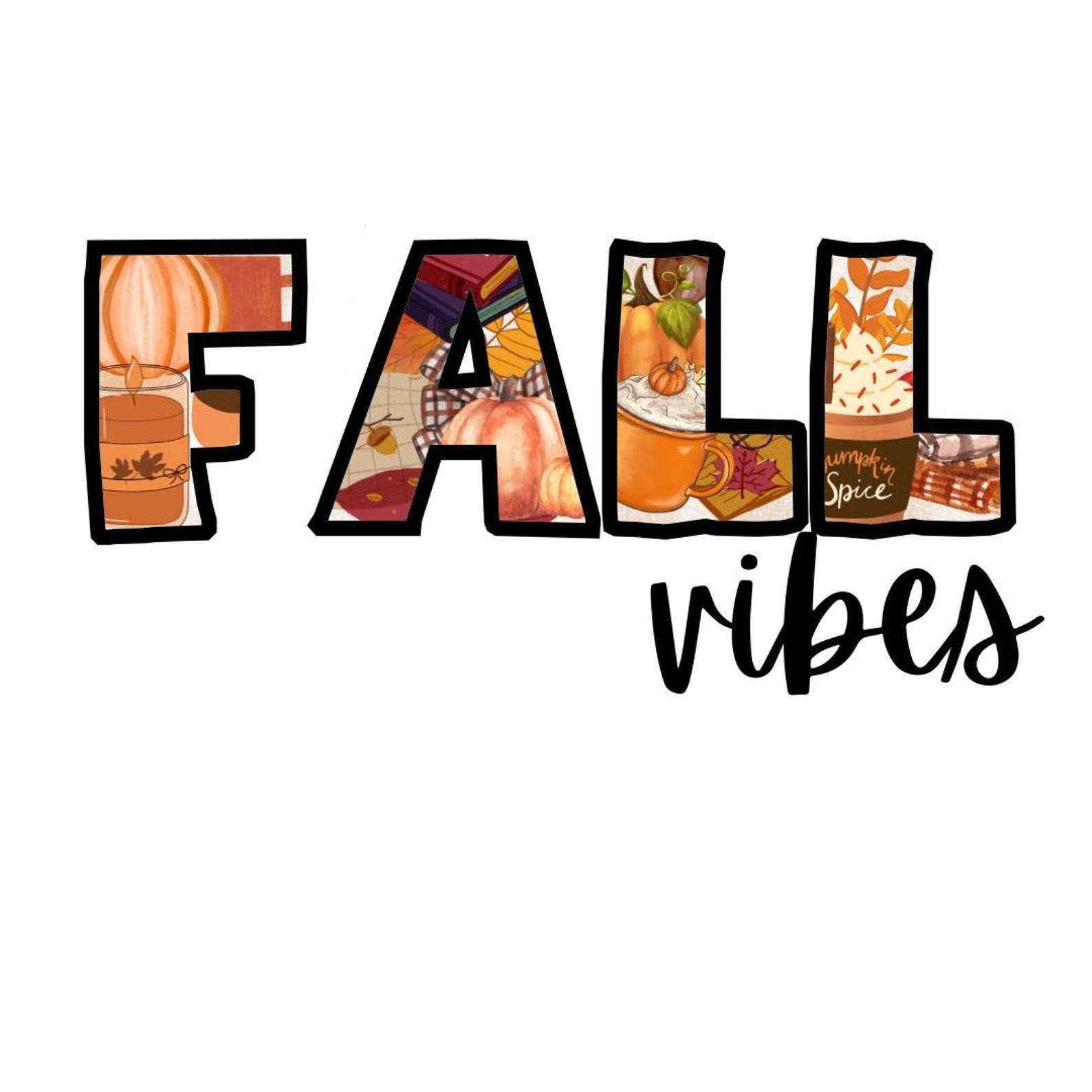 DIGITAL DOWNLOAD- Fall Vibes PNG - Etsy