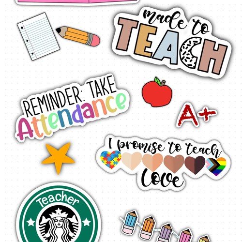 Digital Teacher Sticker Pack - Etsy