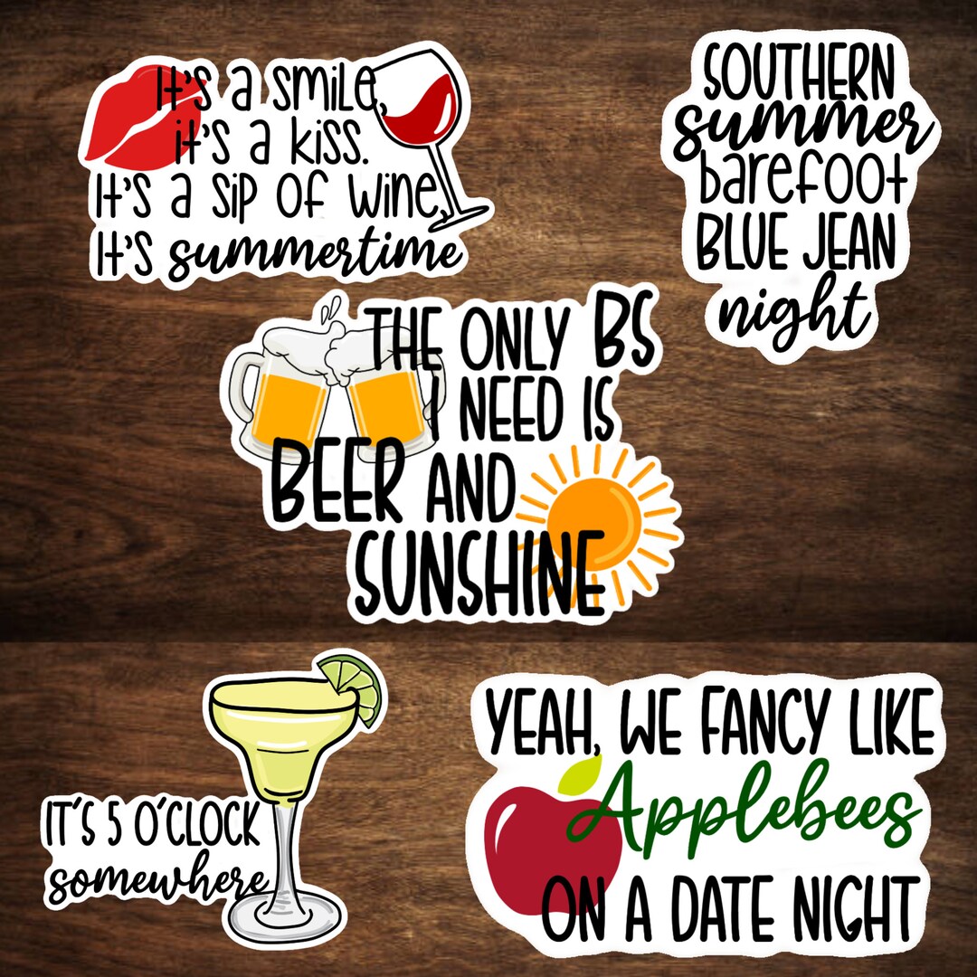 County Music Lyric Stickers *new Waterproof Option Now Available* - Etsy
