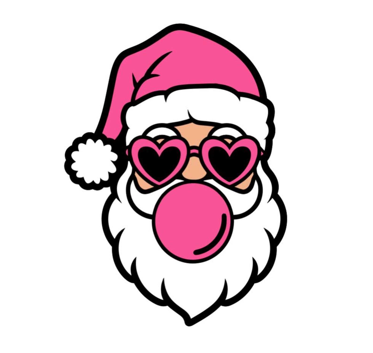Pink Santa, Pink Santa Png, Santa Digital File, Svg, Png, Christmas ...
