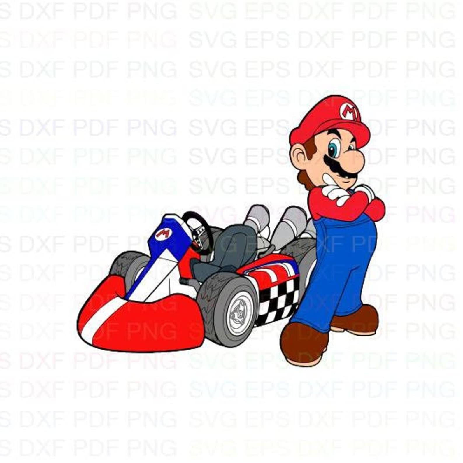Mario Kart Svg Dxf Eps Pdf Png Cricut Cutting File Vector - Etsy