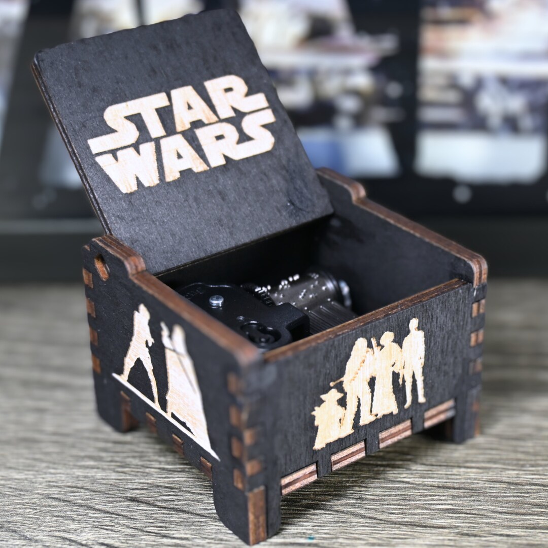 STAR WARS Music Box Wind-up Handmade Wooden Custom Personalize Unique ...