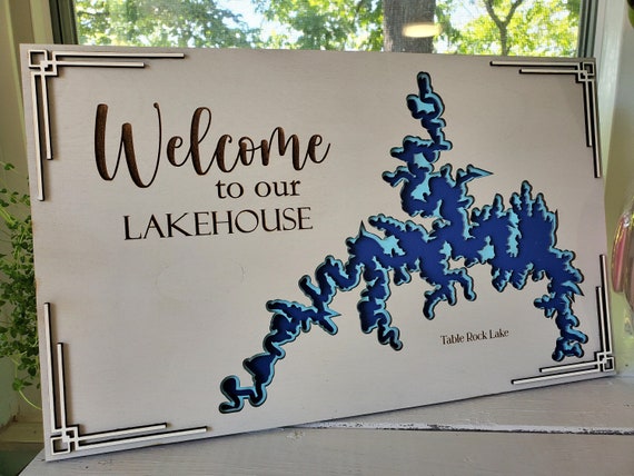 Tablerock Lake Layered Sign - Etsy