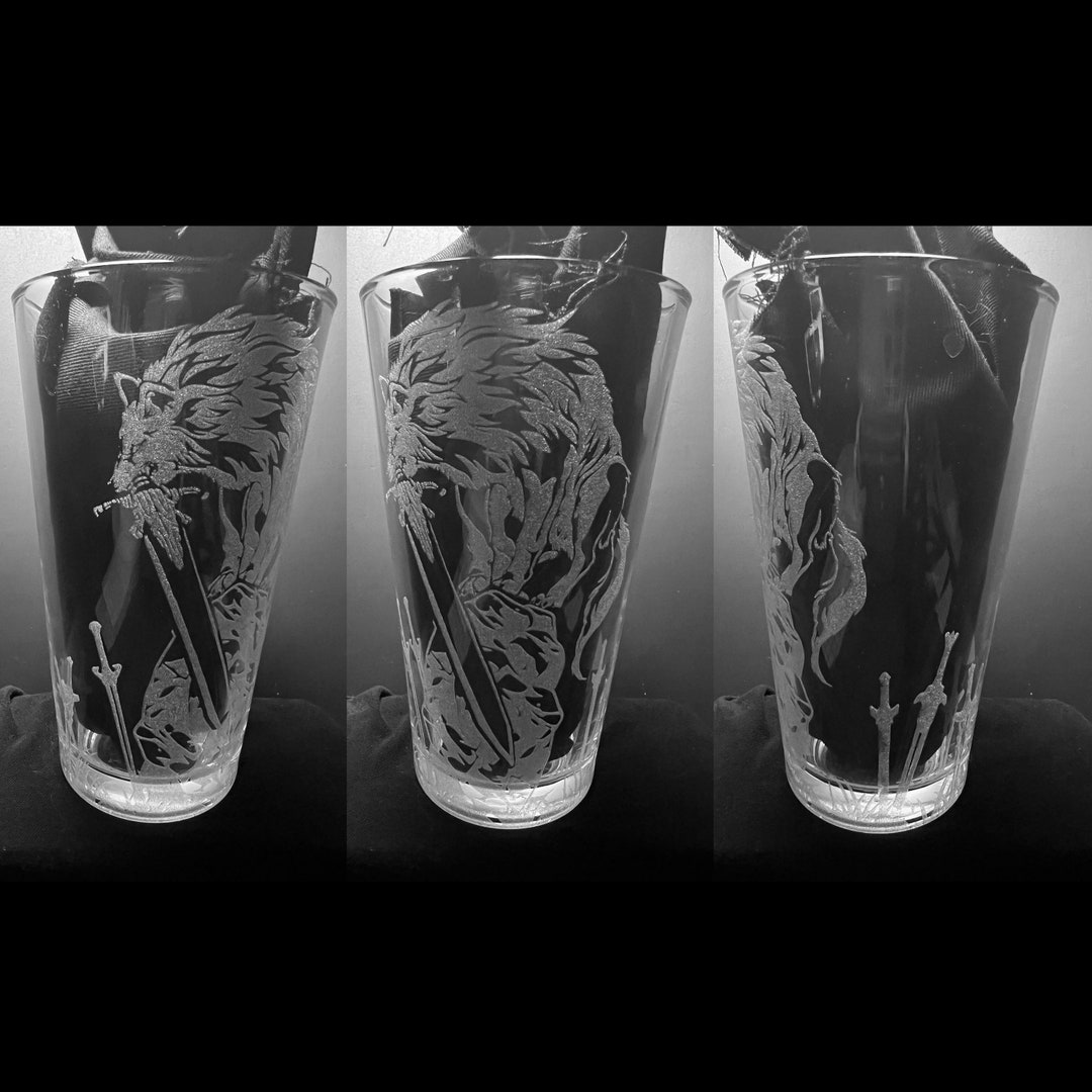 Sword Wolf - Laser Engraved Pint Glass - Etsy