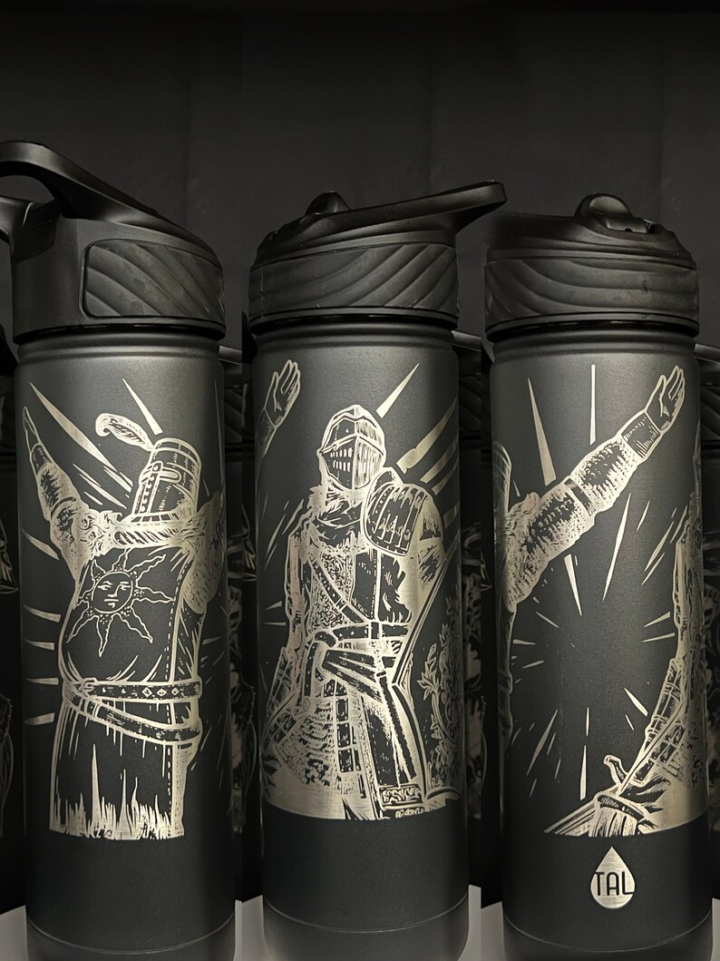 Sunshine Knight and First Knight - Laser Engraved Water Bottle - - Etsy