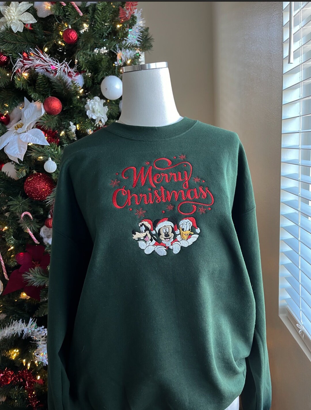 Mickey Mouse Christmas Sweater, Inspired Christmas Disney Sweatshirt ...