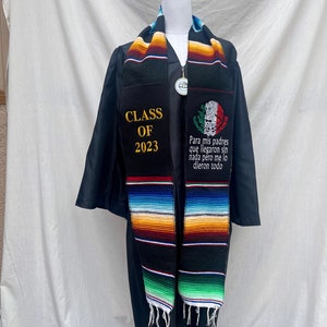 Graduation Mexican Sarape Sash Class of 2024 First Generation ...