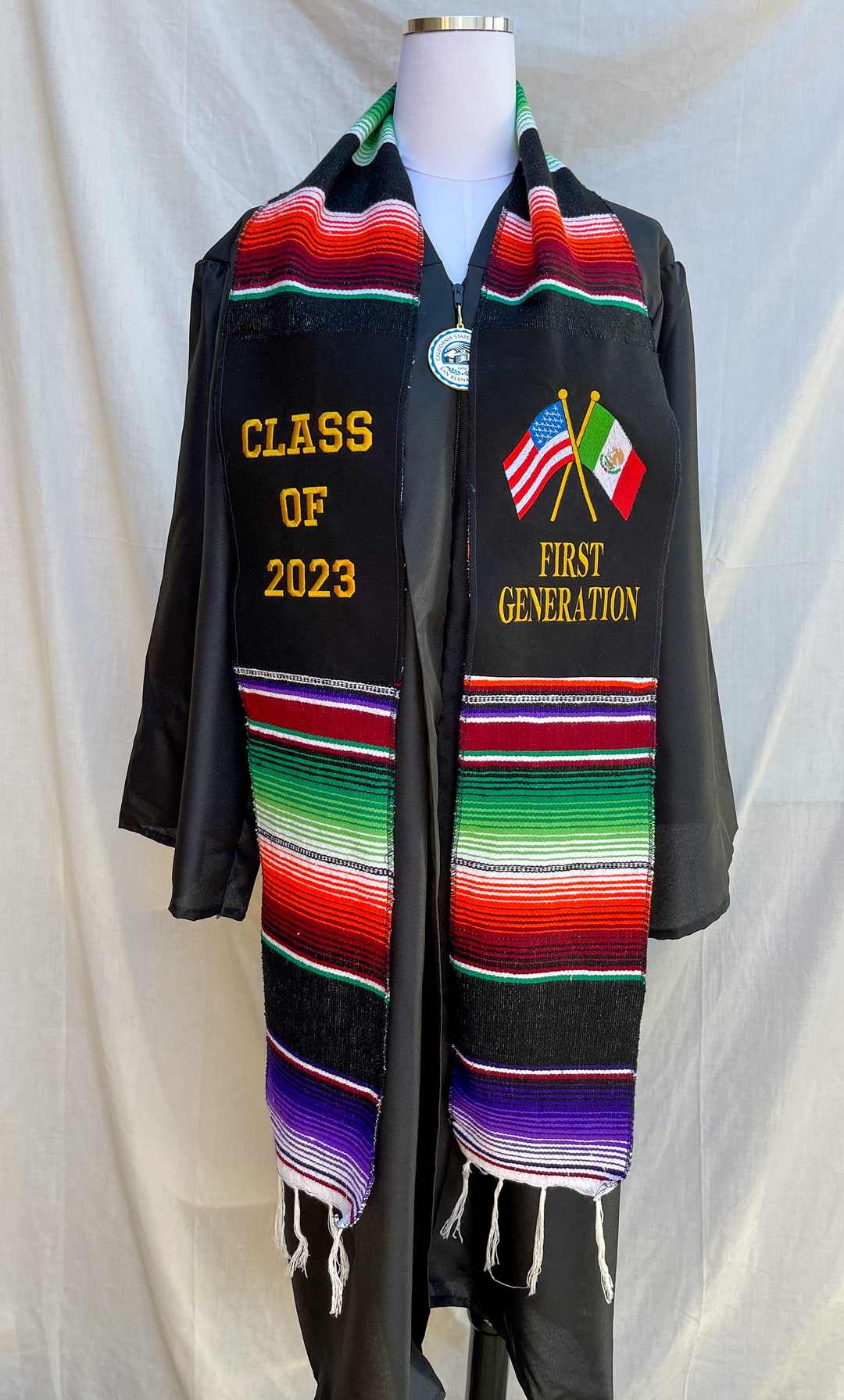 Graduation Sarape Sash, Class of 2024 First Generation, Embroidered ...