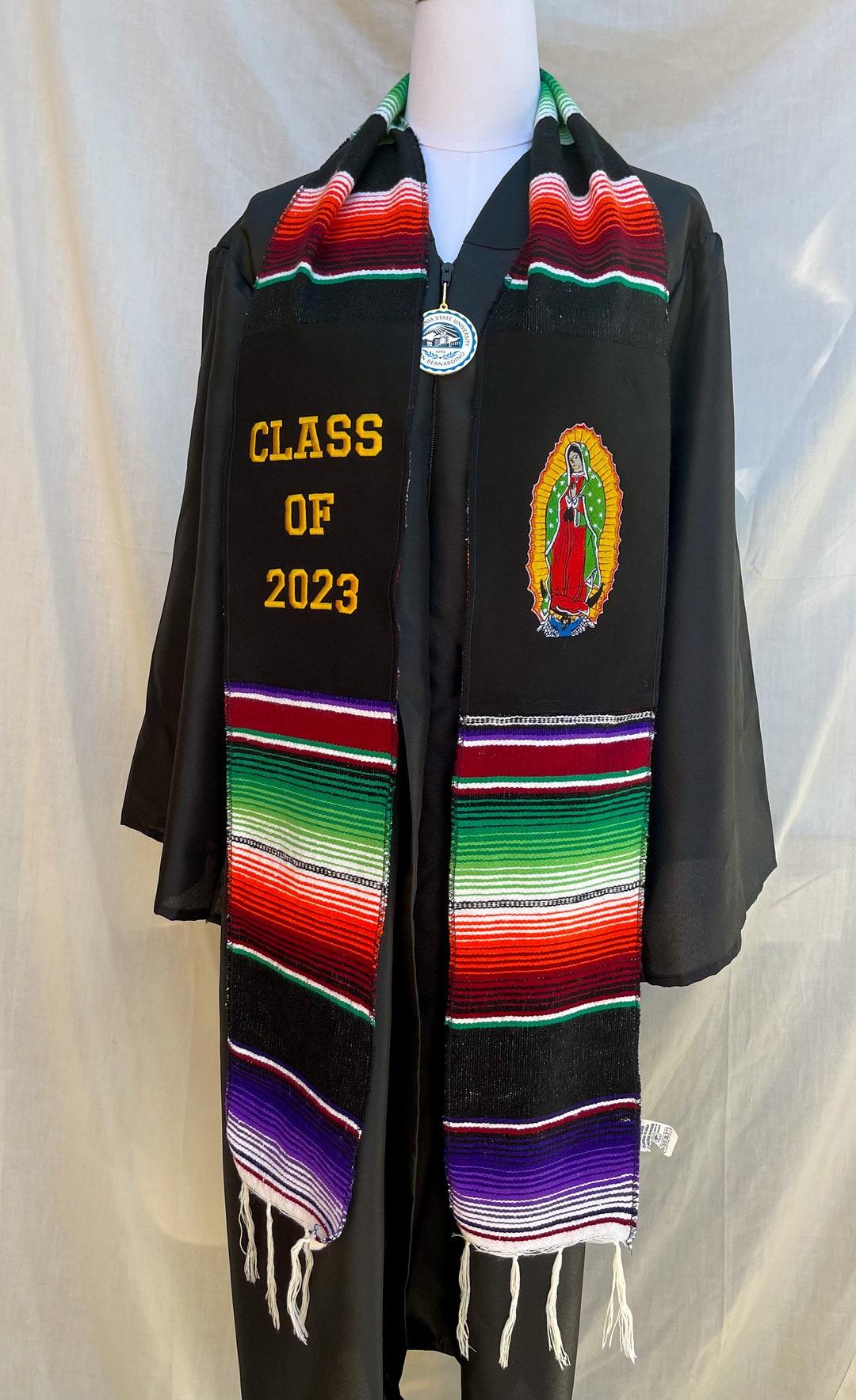 Graduation Virgen De Guadalupe Sarape Sash, Class of 2024 First ...
