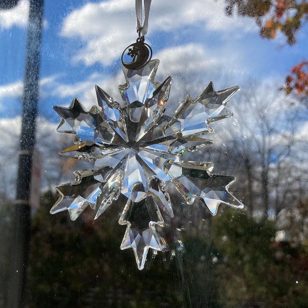 Snowflake Crystal Ornament - Etsy