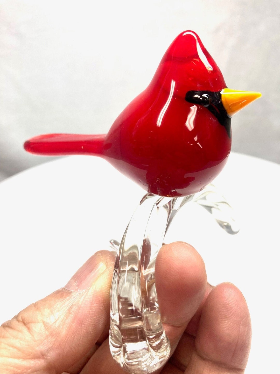 Red Cardinal, Hand Blown Art Glass - Etsy