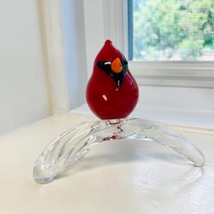 Red Cardinal, Hand Blown Art Glass - Etsy