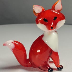 Red Fox, Hand Blown Art Glass - Etsy