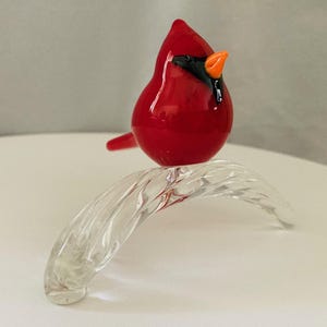 Red Cardinal, Hand Blown Art Glass - Etsy