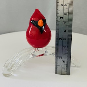 Red Cardinal, Hand Blown Art Glass - Etsy