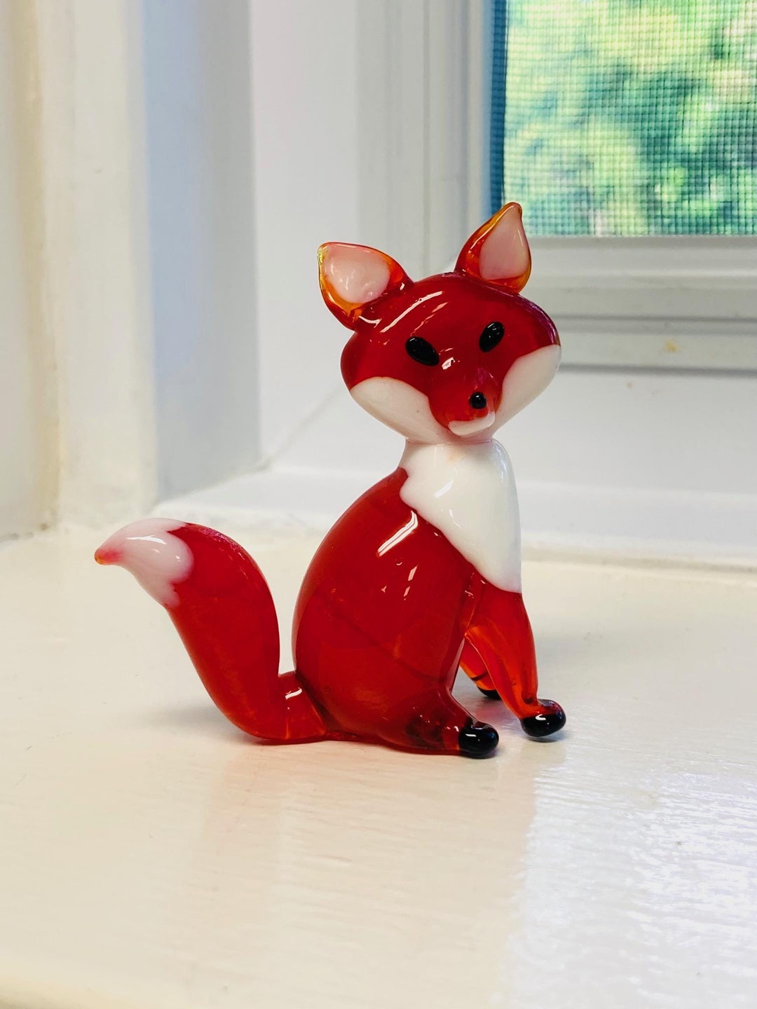 Red Fox, Hand Blown Art Glass - Etsy