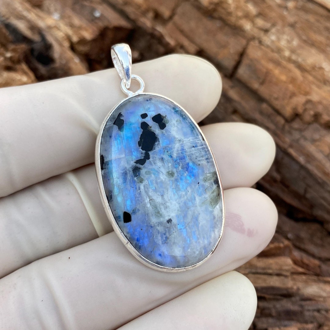 Genuine Moonstone Pendant, 925 Sterling Silver Pendant, Handmade ...