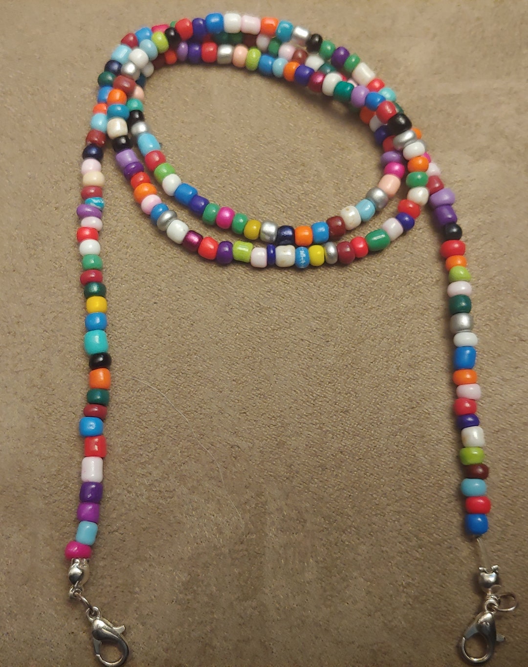 Face Mask Lanyards, Mask Holder, Beaded Lanyards, Beaded Mask Holder ...