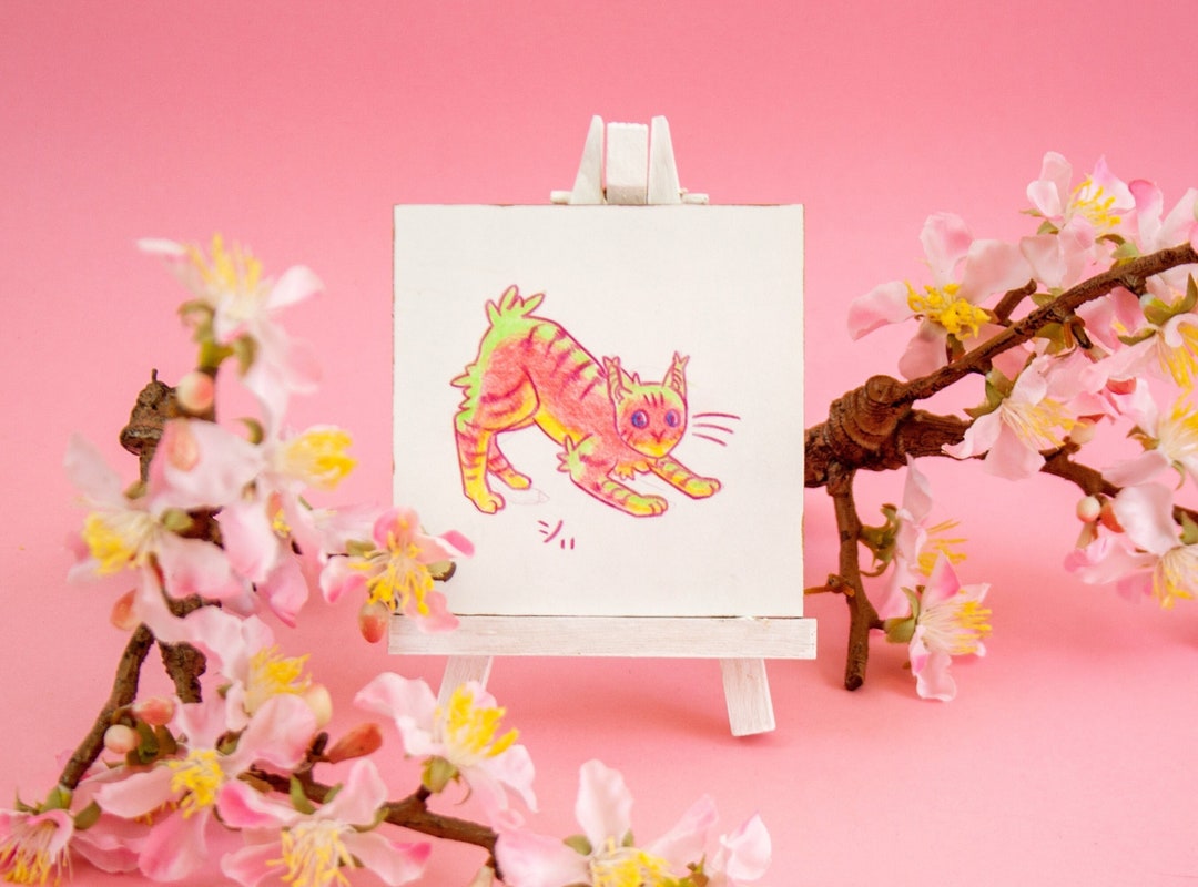 Cat Drawing Manx Cat - Etsy