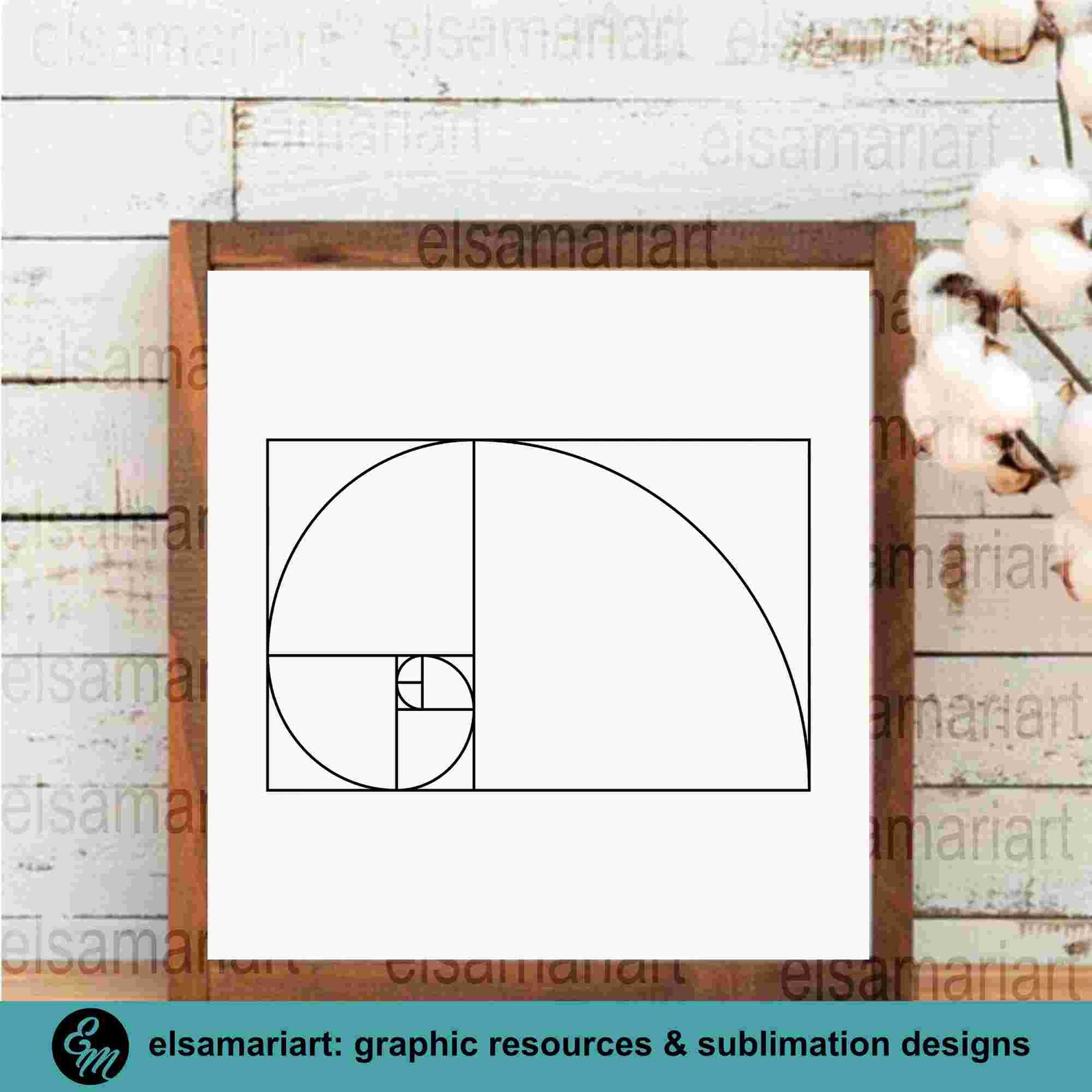 Fibonacci SVG Golden Ratio Math Symbol SVG Cut Files | Etsy