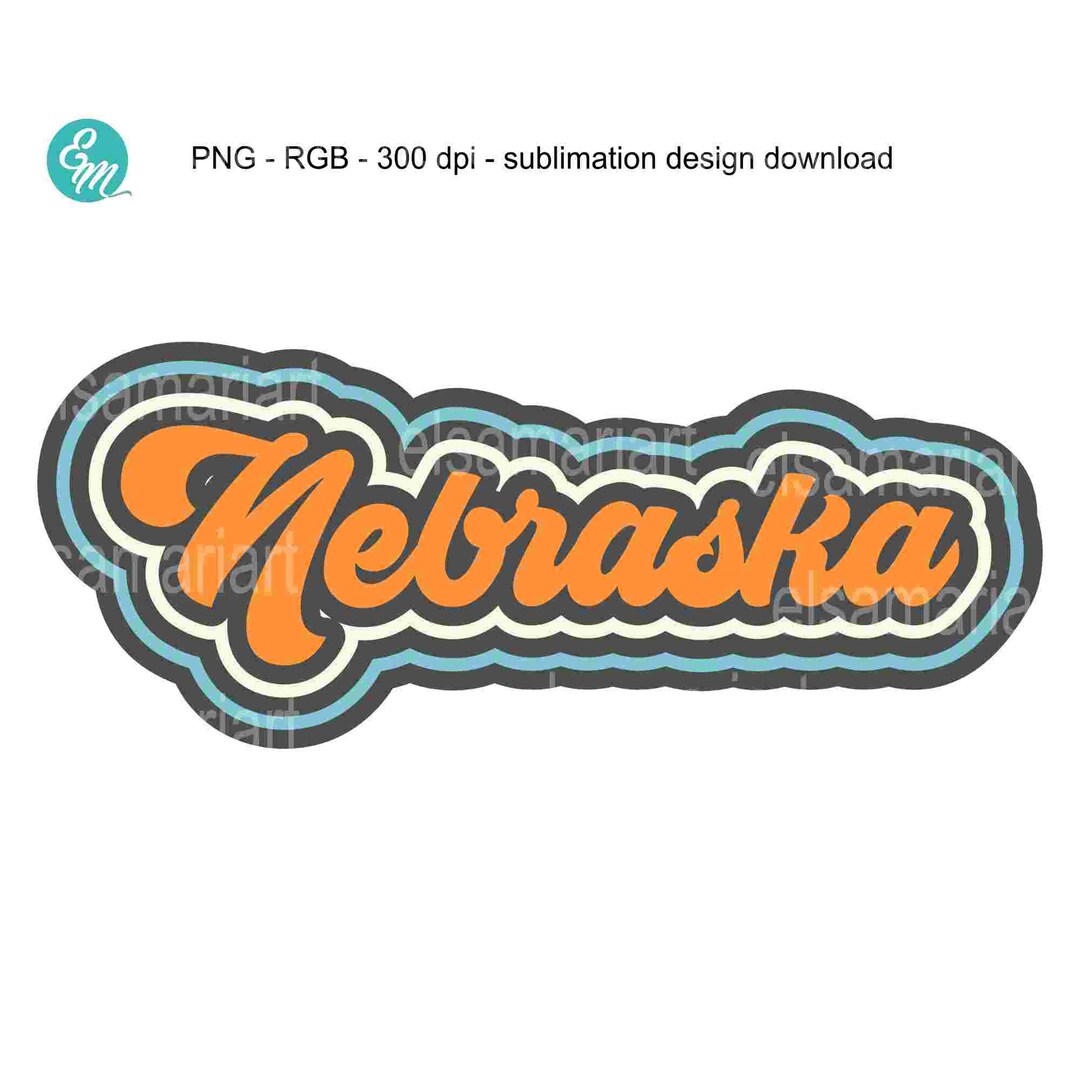 Retro Nebraska T-shirt PNG Sublimation Designs Download - Etsy