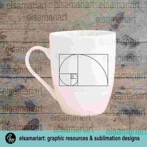 Fibonacci SVG Golden Ratio, Math Symbol, SVG Cut Files, Sublimation ...