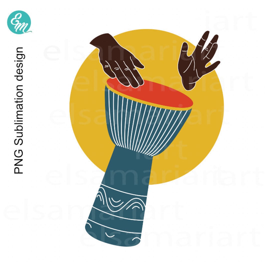 African Drum Djembe Png Clipart Sublimation Design Download Etsy