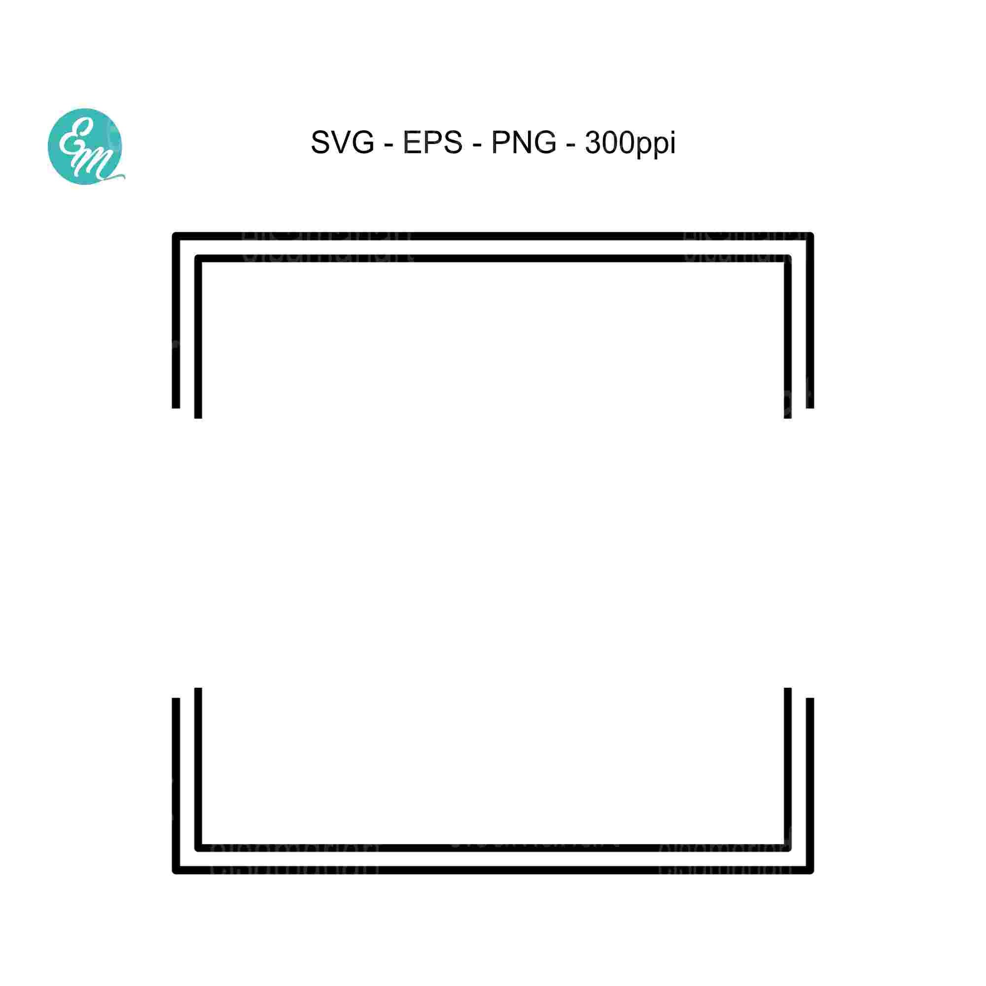 Double Frame Border Box Bundle SVG Cut Files Clipart | Etsy