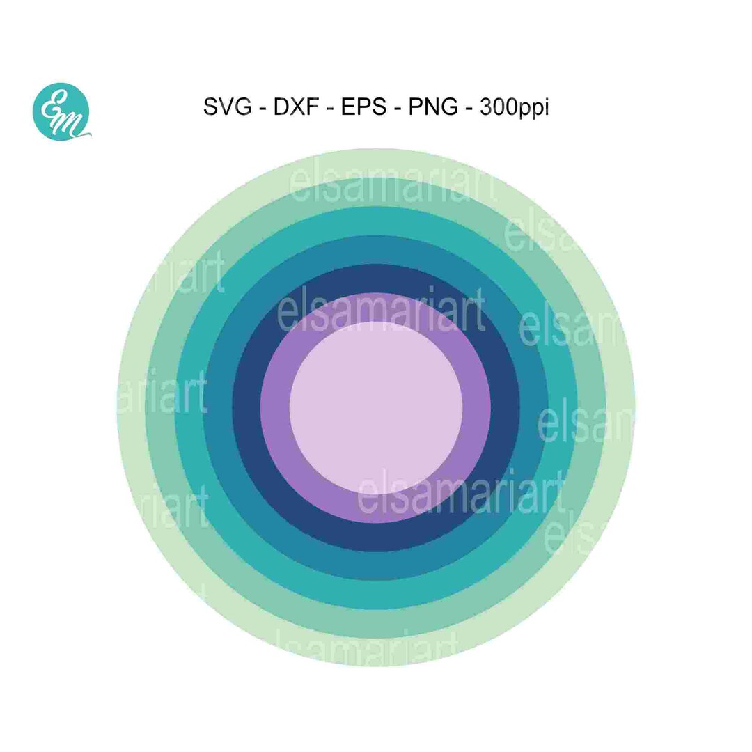 Retro Circles SVG Cut Files Sublimation Design Download - Etsy