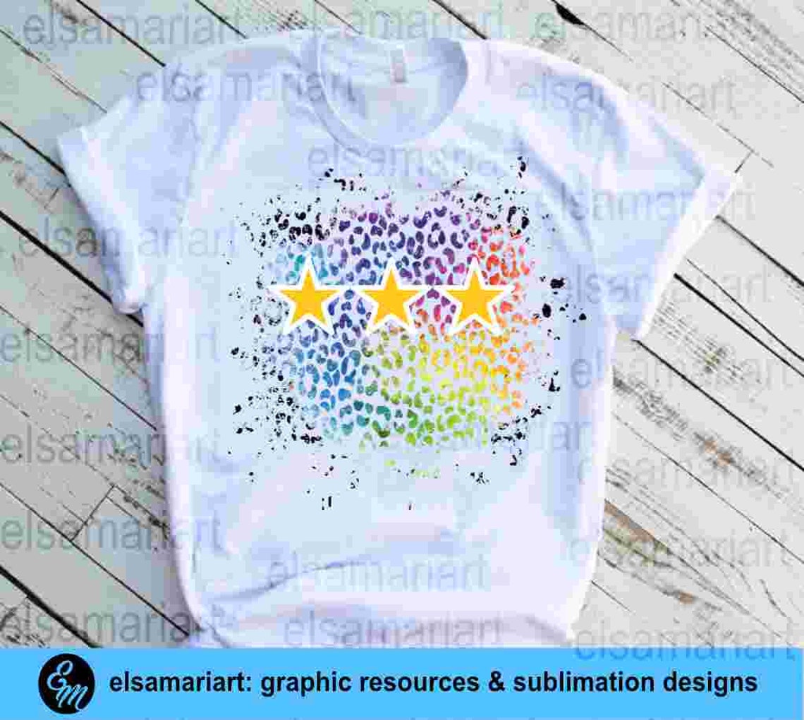 Leopard Rainbow Background PNG Sublimation Design Download | Etsy