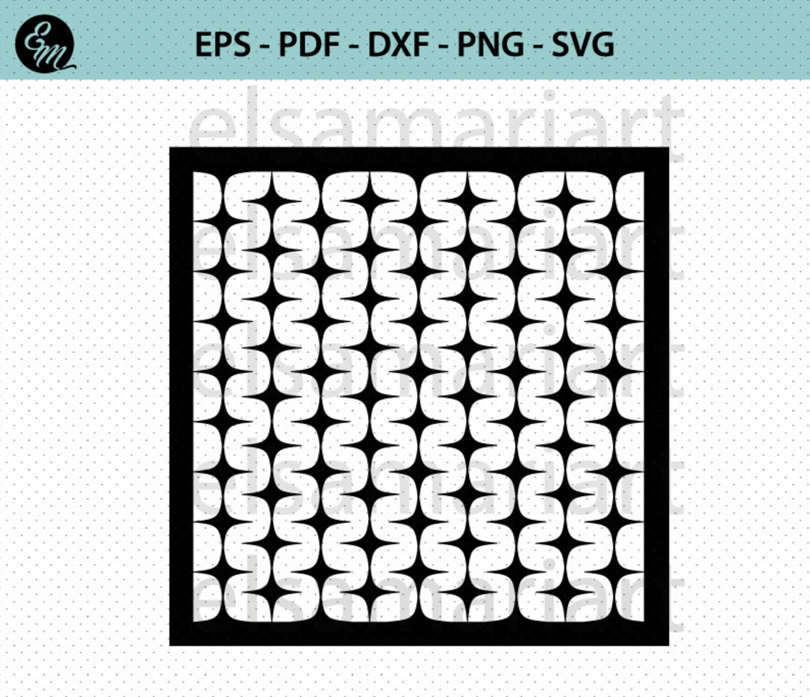 Retro Abstract Mid-century Modern SVG Stencil Tile Wall Decor - Etsy