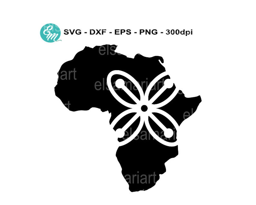 Africa Map Bese Saka Adinkra Symbols SVG Cut Files Sublimation - Etsy