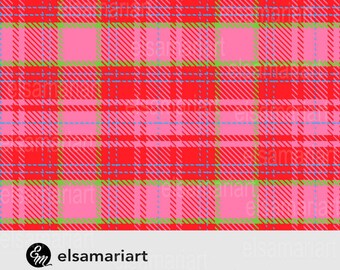 Pink Tartan Pattern - Etsy