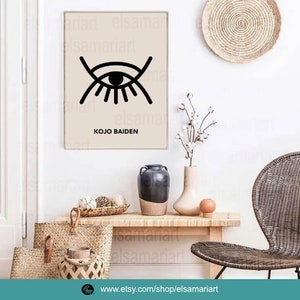 Adinkra Symbol Kojo Baiden Wall Art Prints Black Beige - Etsy