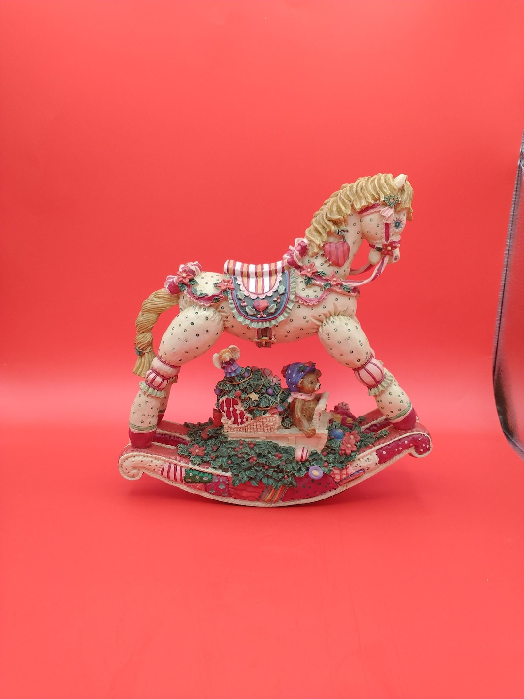 Vintage Musical Rocking Horse, Rocks and Plays Toyland, Wind-up, 9 ...