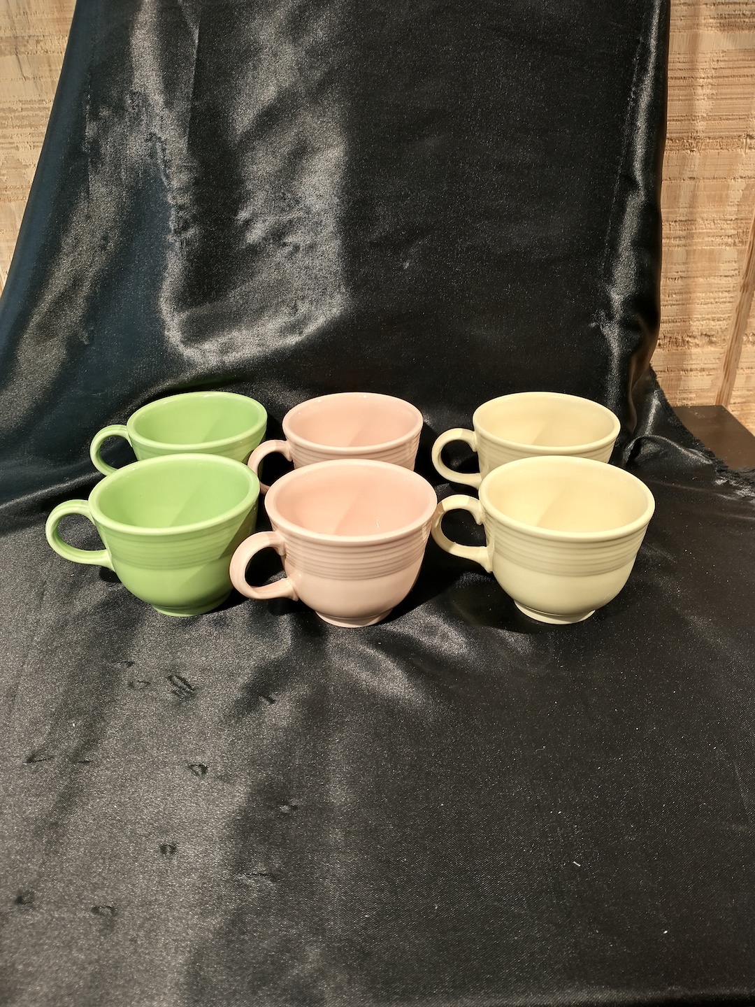 Vtg Fiesta Cups, SETS OF 2, Choice of Yellow, Rose, or Chartreuse, 2 3/ ...