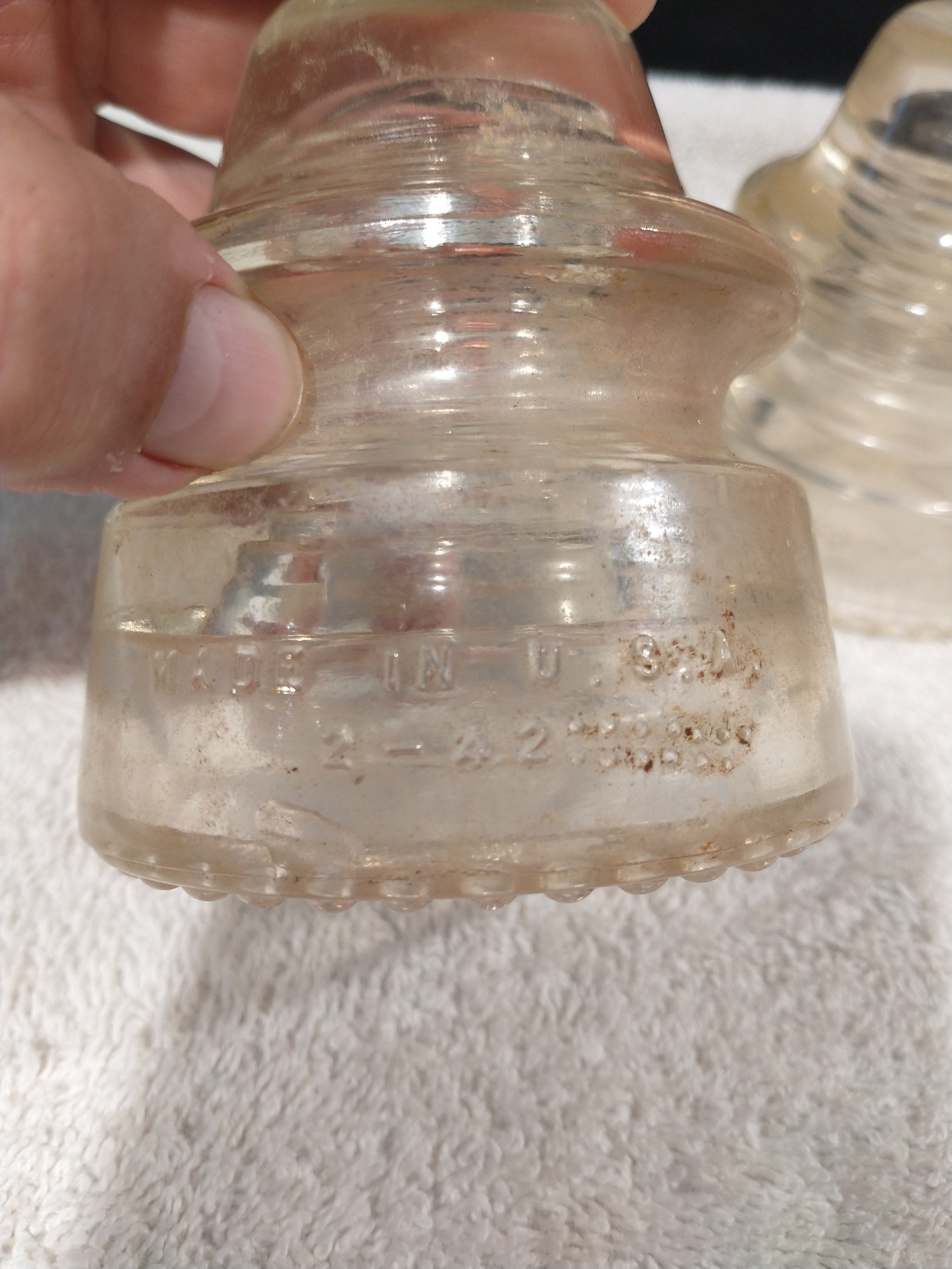 Railroad Telegraph Insulators Set of 2 Hemmingway 19 | Etsy